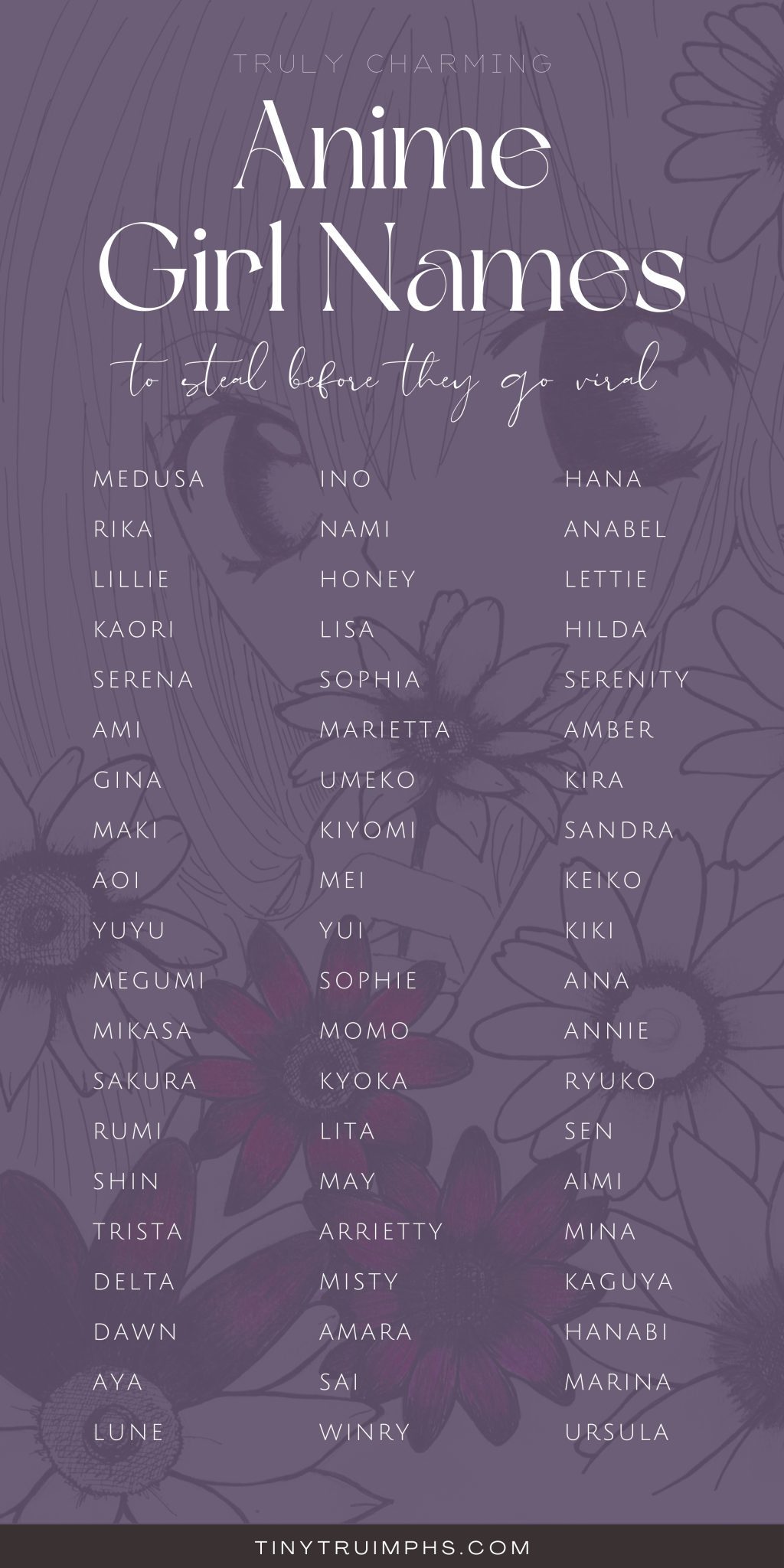 Anime Girl Names - Tinytruimphs